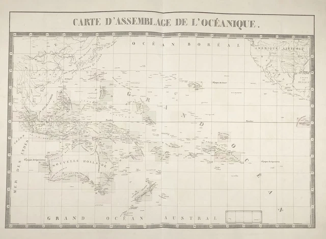 TIMBRES OCEANIE AUSTRALIA Indonesia Pacific Philippines Map ...