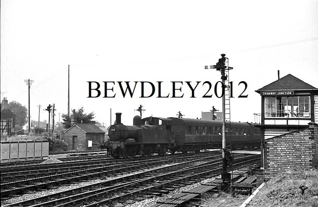 NEGATIVE 35MM GWR 1458 PASSING TRAMWAY JUNCTION SIGNAL BOX NO DATE ...