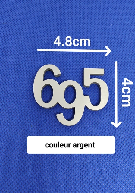 LOGO 695 ARGENT Autocollant en métal avec effet 3d Abarth neuf EUR 15 ...
