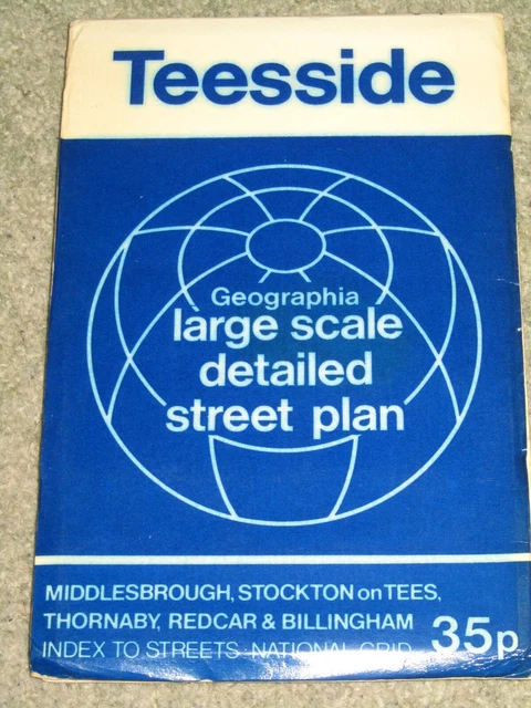 GEOGRAPHIA STREET MAP: Teesside - 1970s Sheet map, Scale 1:13,000 £2.29 ...