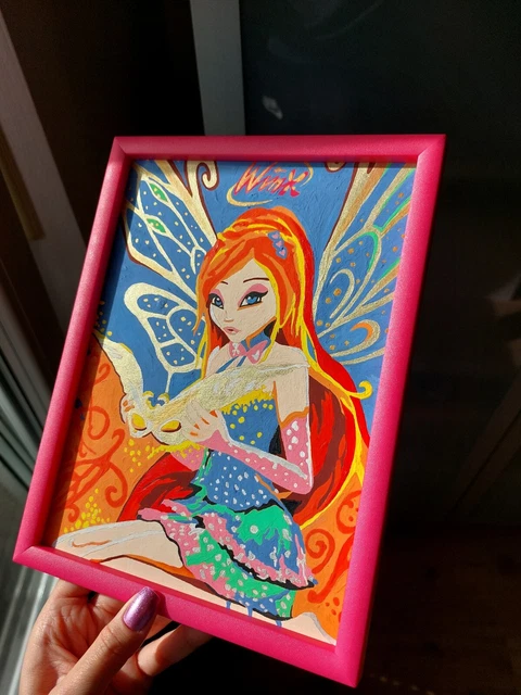 WINX CLUB ENCHANTIX Bloom RARE Acryl Schimmer Kunst Bild +Rahmen EUR 15 ...