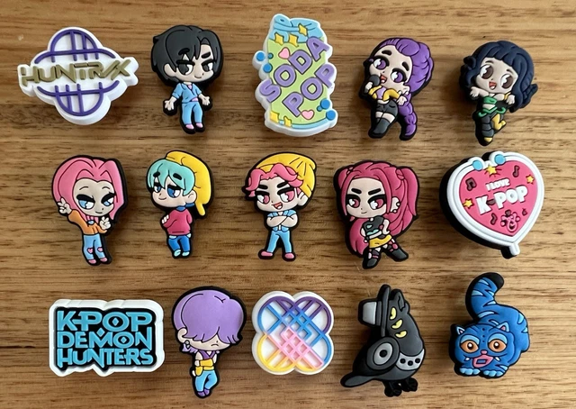 15 X HUNTR/X Huntrix K-Pop Demon Hunters Movie Jibbitz Shoe Charms For ...