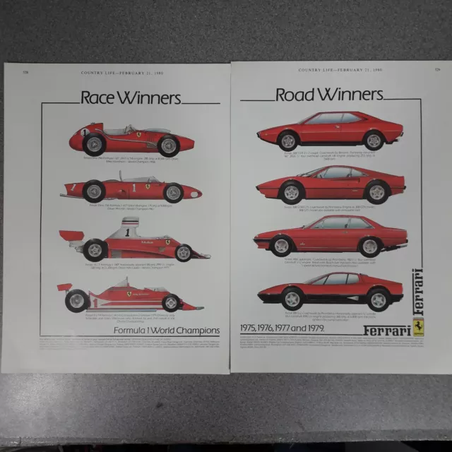 FERRARI ORIGINAL 1980 Double page Paper magazine Advert £8.90 - PicClick UK