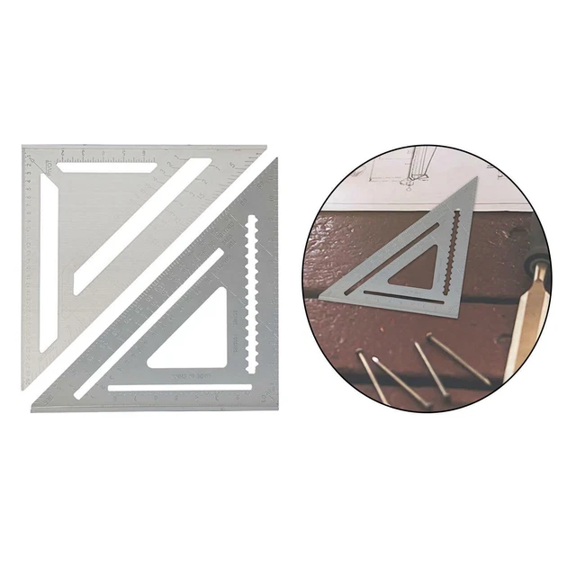 GEOMETRY METAL PROTRACTOR, Aluminum Ruler, Metal Set Square, Triangle ...