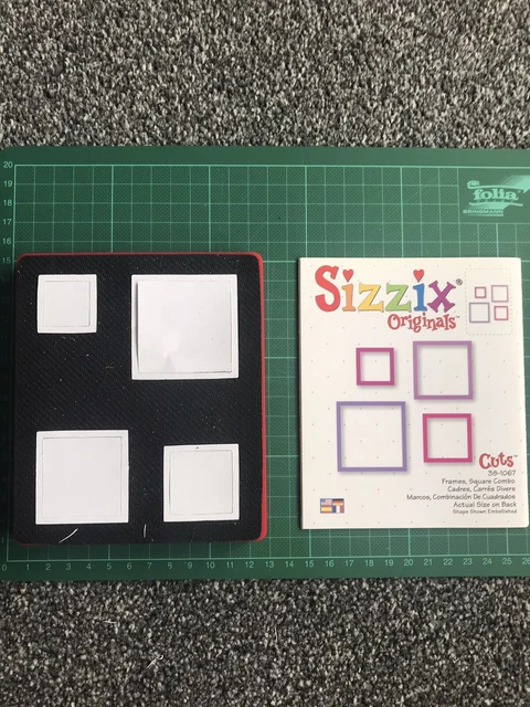 SIZZIX ORIGINAL RED die - 38-1067 Frames, Square Combo £8.00 - PicClick UK