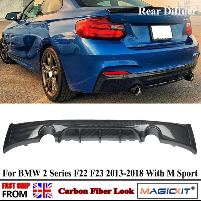 FOR BMW 2SERIES F22 F23 M PERFORMANCE M240i M235i DUAL REAR DIFFUSER ...