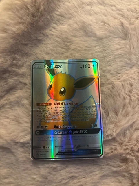 CARTE POKÉMON ÉVOLI Gx 160 pv de type normal. Avec des petits défaut ...