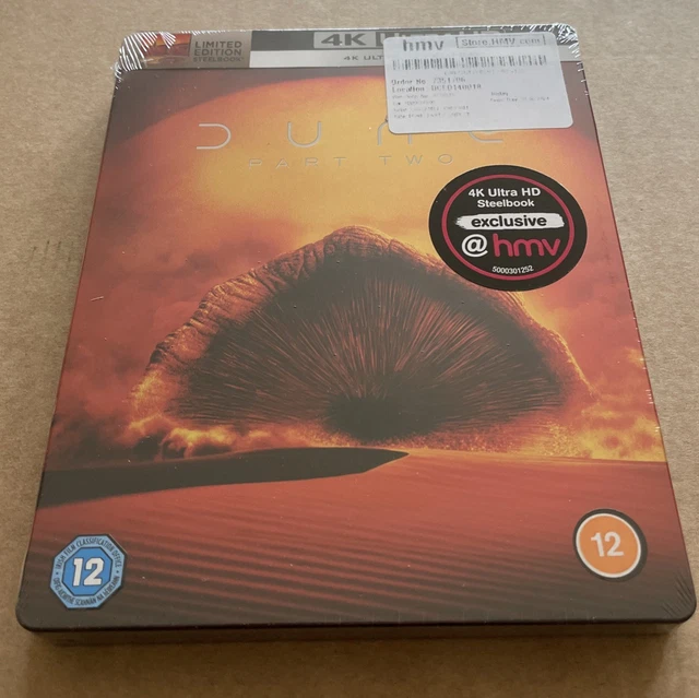 DUNE: PART TWO (hmv Exclusive) Limited Edition 4K Ultra HD Steelbook New Sealed £52.67 - PicClick UK