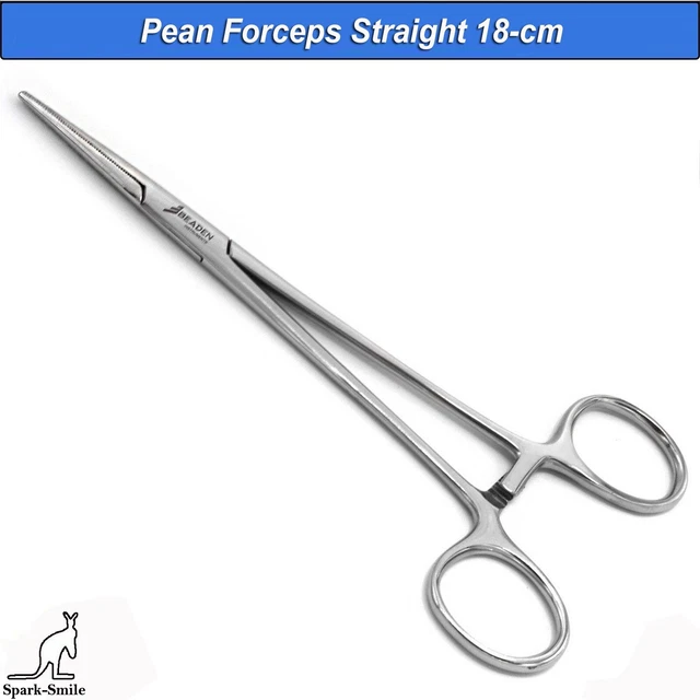 SURGICAL PEAN HEMOSTATIC Forceps Straight 18-cm Locking Tissue Hemostat ...