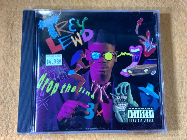 Q6-18 TREY LEWD Drop The Line .. PARENTAL ADVISORY .. 1992 - CD - HIP ...