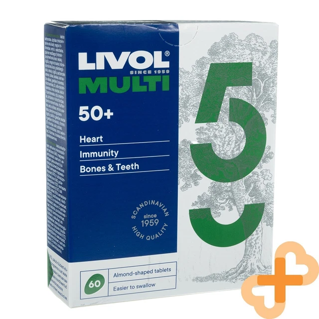 LIVOL MULTI ERGÄNZUNG für Erwachsene 50 + Herz Immun Knochen Und Zähne ...