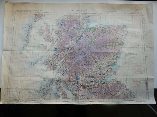 WW2 RAF MAP The Highlands 1944 £14.99 - PicClick UK