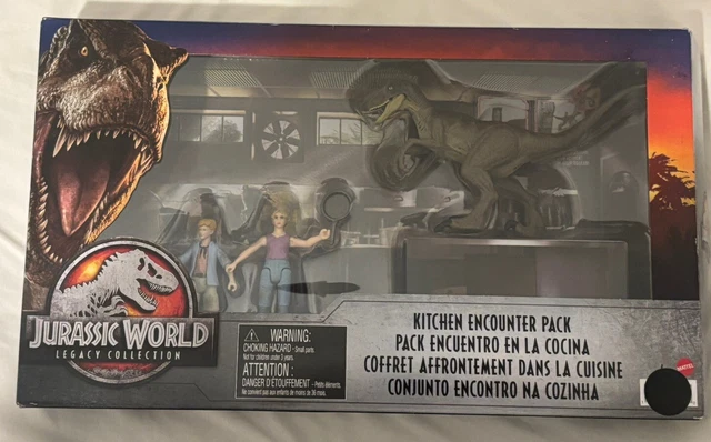 JURASSIC WORLD LEGACY Collection Kitchen Encounter Velociraptor Figure ...