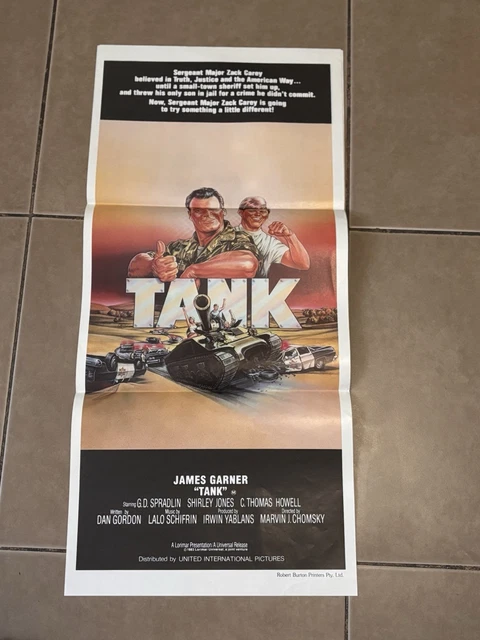 TANK 1984 ORIGINAL Australian Daybill Movie Poster James Garner ...