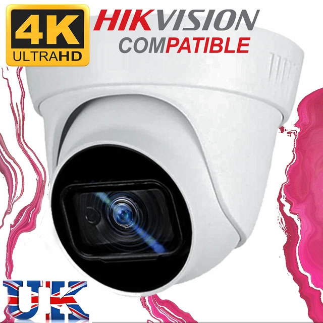 4K ULTRA CCTV Black Camera 8MP HD 30M Dome-Turret 2.8mm-3.6mm UK High ...