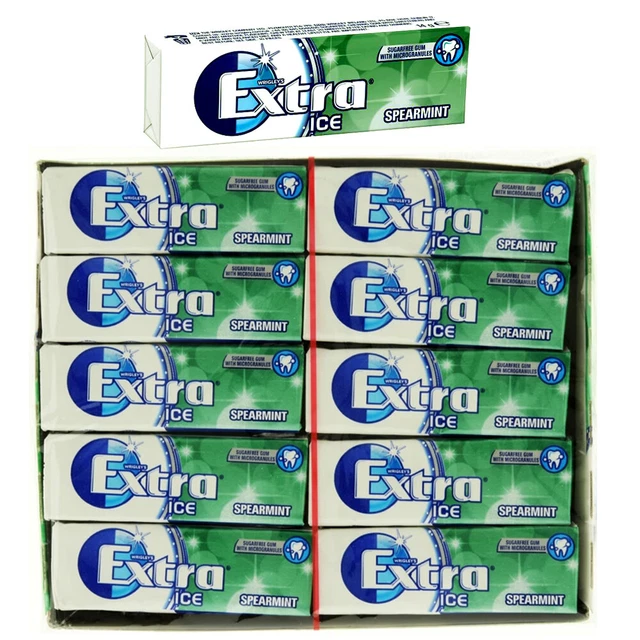WRIGLEY`S EXTRA ICE SPEARMINT Original Chewing Gum 30 Pack FULL BOX NEW ...