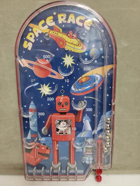 2006 SCHYLLING SPACE RACE Robots UFOs Classic Pinball Game Toy Used $3. ...
