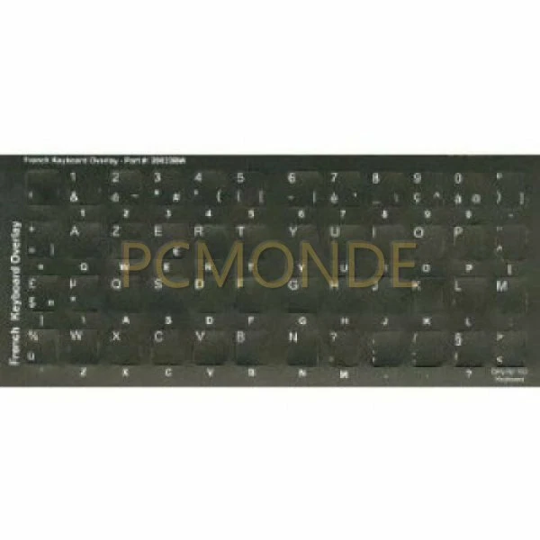 AZERTY NON-TRANSPARENT OPAQUE Keyboard Stickers Overlay Labels ...