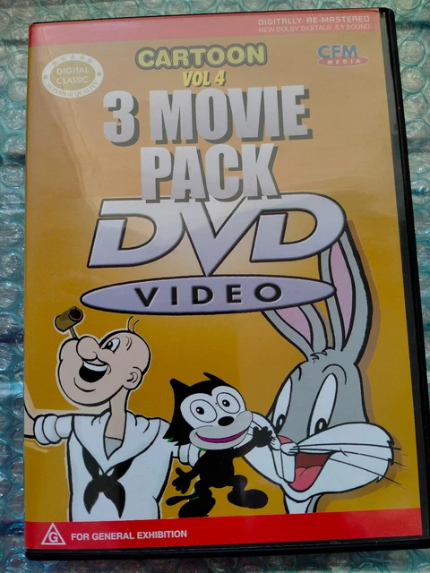 3 MOVIE PACK CARTOON VOL. 4 DVD Region 4 Re-mastered free post $8.75 ...