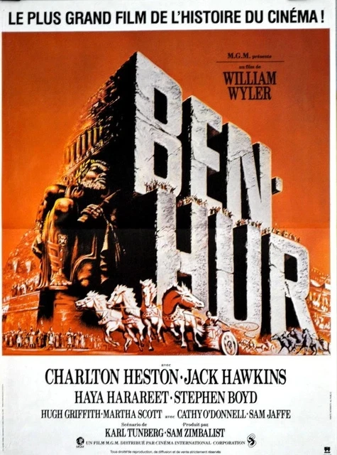 CHARLTON HESTON STEPHEN Boyd Jack Hawkins BEN HUR William Wyler 1959 ...