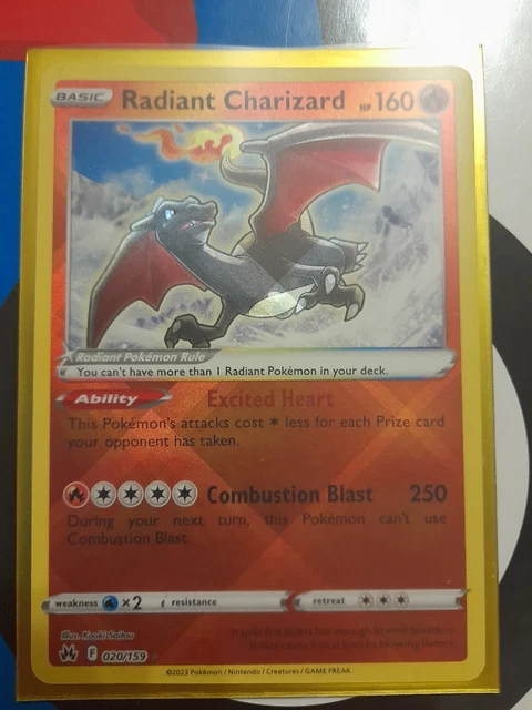 POKÉMON TCG RADIANT Charizard Crown Zenith 020/159 Holo Radiant Rare £3 ...