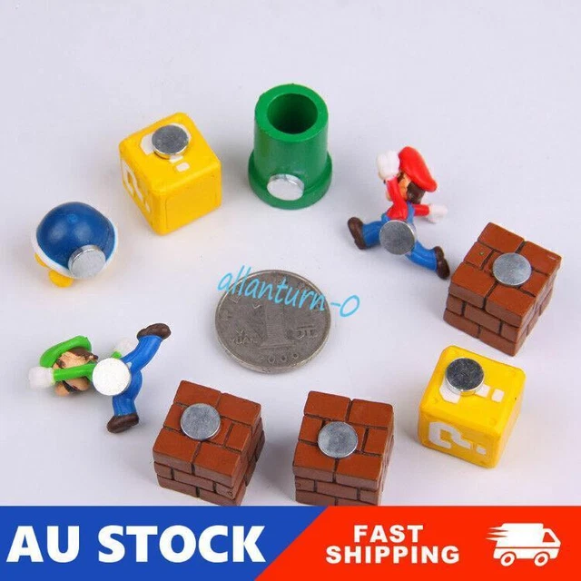 SUPER MARIO GAME Refrigerator Magnets 3D PVC Fridge Note Posted Sticker ...