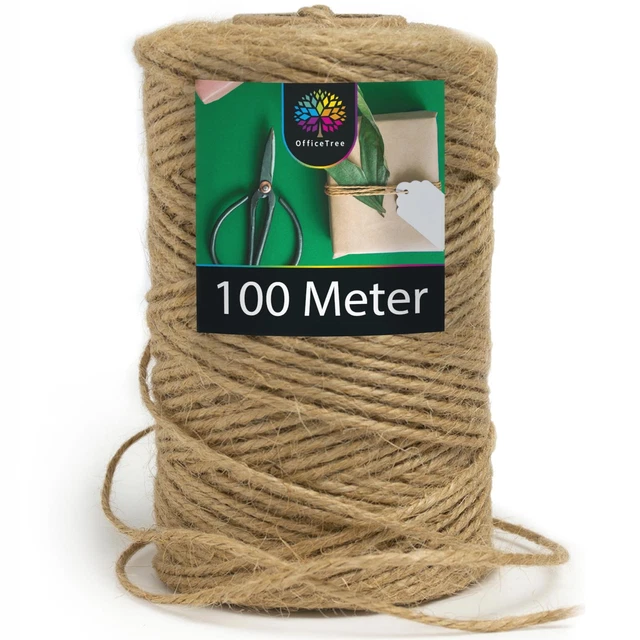OFFICETREE CRAFT STRING 100m - Cord Craft String Natural Roll Jewellery ...