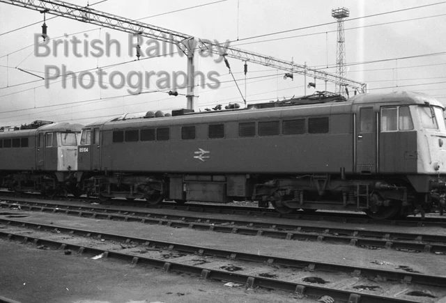 35MM NEGATIVE BR British Railway Electric Loco Class 85 85104 at Bescot ...