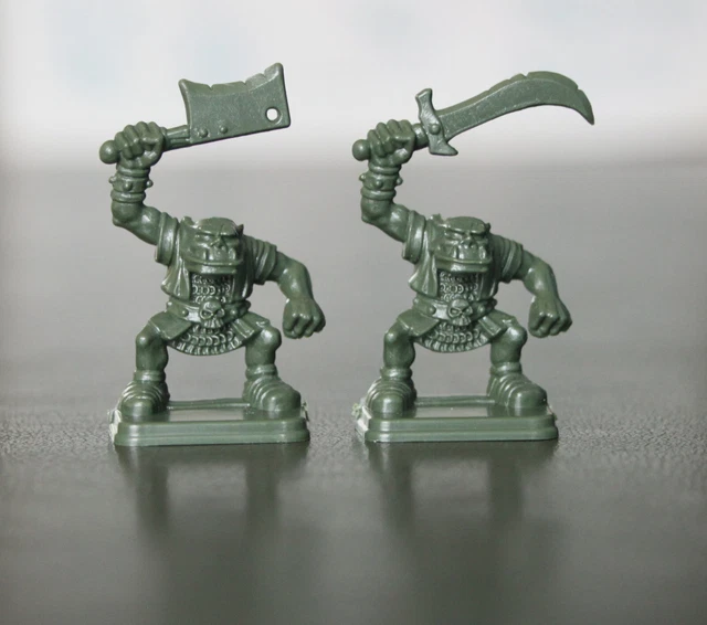 HEROQUEST FIGURINE ORC x2 - ork miniature MB GAMES WORKSHOP original ...
