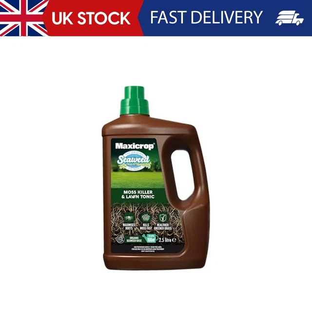MAXICROP PMKLT4TL 2.5 Litre Moss Killer and Lawn Tonic - Green £17.29 ...
