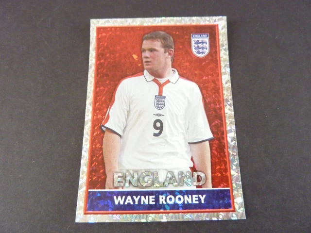 WAYNE ROONEY ROOKIE Foil - Merlin England 2004 Football Sticker - VGC ...