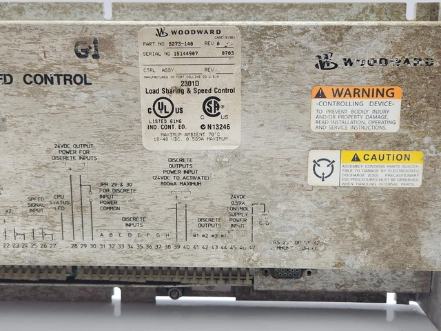 WOODWARD 2301D DIGITAL Load Sharing & Speed Control 8273-140 Rev A £877 ...