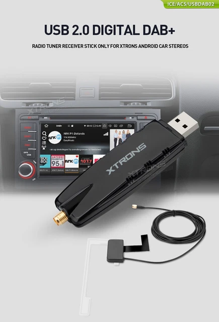 EMPFÄNGER USB DECODER DAB+ für Autoradio Android XTRONS Erisin Pumpkin ...