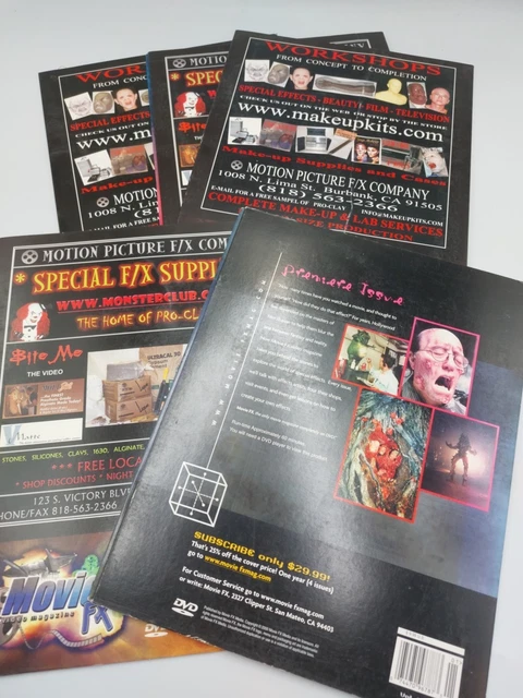 MOVIE VIDEO MAGAZINE FX Volumes 1,4,5,7,8 All With DVDS £25.00 ...