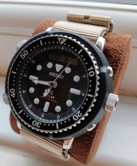 SEIKO PROSPEX ARNIE Solar Diver Watch Tuna 200m – SNJ025P1, Boxed With ...