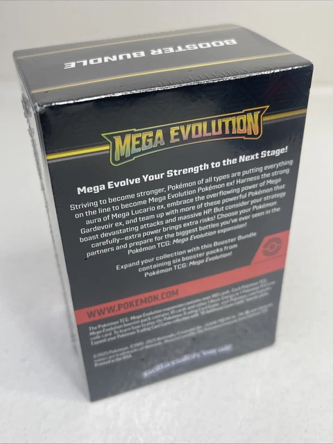 POKÉMON TCG MEGA Evolution Booster Bundle (6 packs) - NEW Sealed IN ...