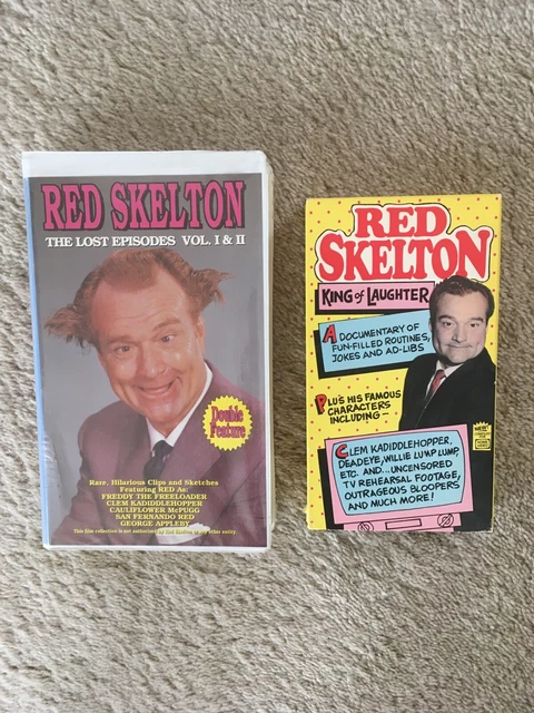 2 RED SKELETON VHS-Lost Episodes Vol 1&2 Clam Shell & King of Laughter ...