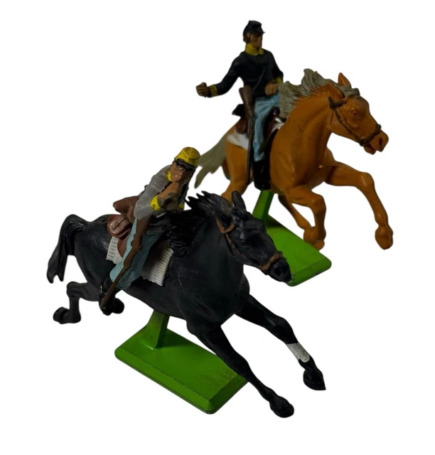 VINTAGE BRITAINS DEETAIL US Cavalry Soldiers W/ Horses 1971 Bugler $26. ...