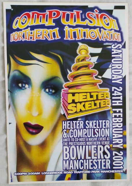 RARE RAVE FLYER Helter Skelter Compulsion Northern Innovation Sat 24th ...