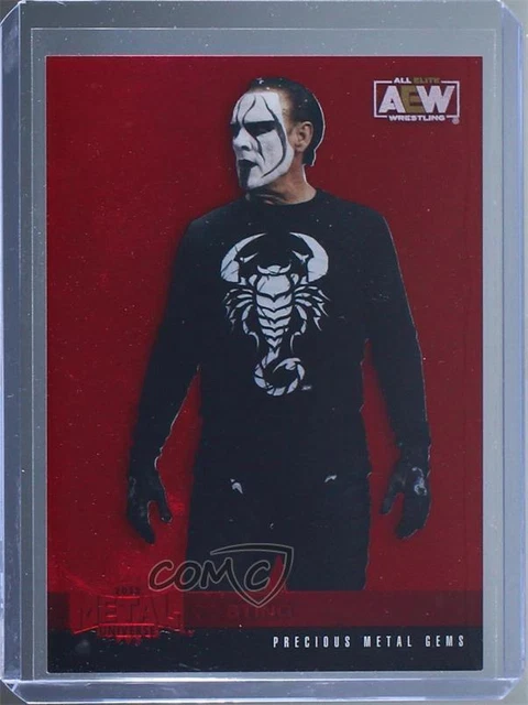 2022 SKYBOX METAL Universe AEW All Elite Wrestling PMG Red /90 Sting ...