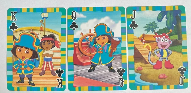 DORA EXPLORER PIRATE Girl Boot Monkey Diego Cartoon Swap Playing Cards ...