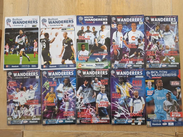 BOLTON WANDERERS 10 Home Programme Bundle From The Period 2008 - 2011 £ ...