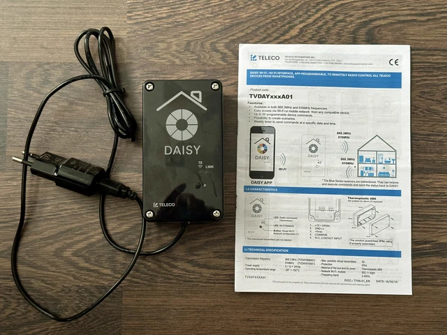 TELECO TVDAY868A01 STEUERUNG f. bis zu 4 Vertikal- oder Armmarkisen ...