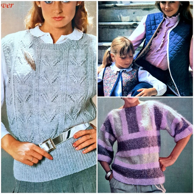 1980S MATELOT MOHAIR Mary Quant Waistcoat Sewing Superstitch Knitting ...