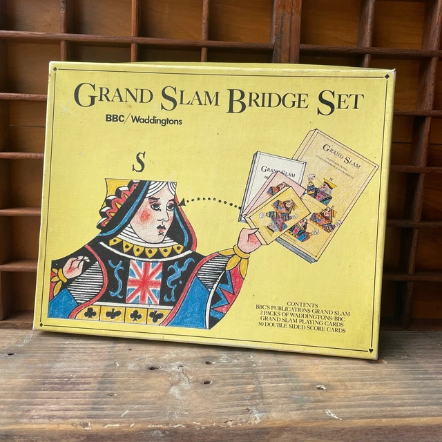 VINTAGE WADDINGTONS GRAND Slam Bridge Set 1981 BBC Score Cards Sealed ...