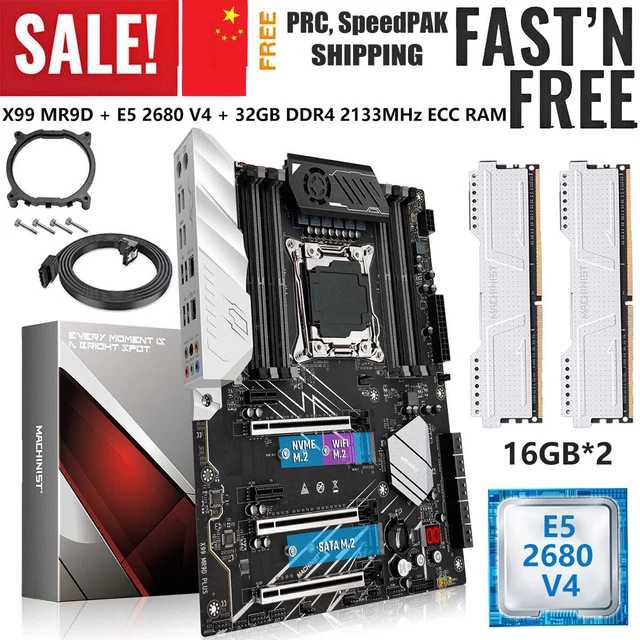 X99 Motherboard Lga 2011 3 Xeon E5 2680 V4 Cpu 32gb Ddr4 2133mhz Ram