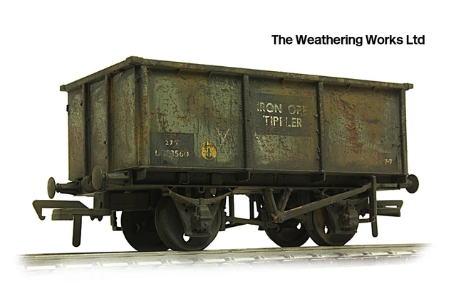 BACHMANN 24T BR Grey Iron Ore Tippler Hopper wagon *PRO WEATHERED LOOK ...