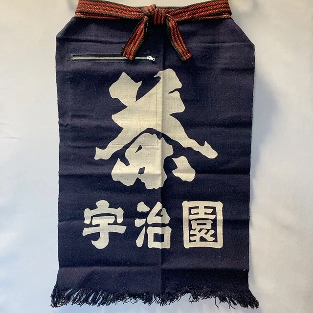 VINTAGE JAPANESE TRADITIONAL apron with pockets work apron Showa Retro ...