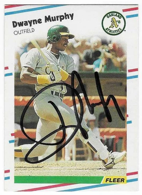 DWAYNE MURPHY 1988 Fleer Autographié Signé #287 Oakland A's EUR 7,12 ...