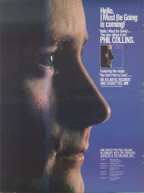 SFBK40 ADVERT/PICTURE 14X11 Phil Collins : Hello I Msut Be Going £14.99 ...